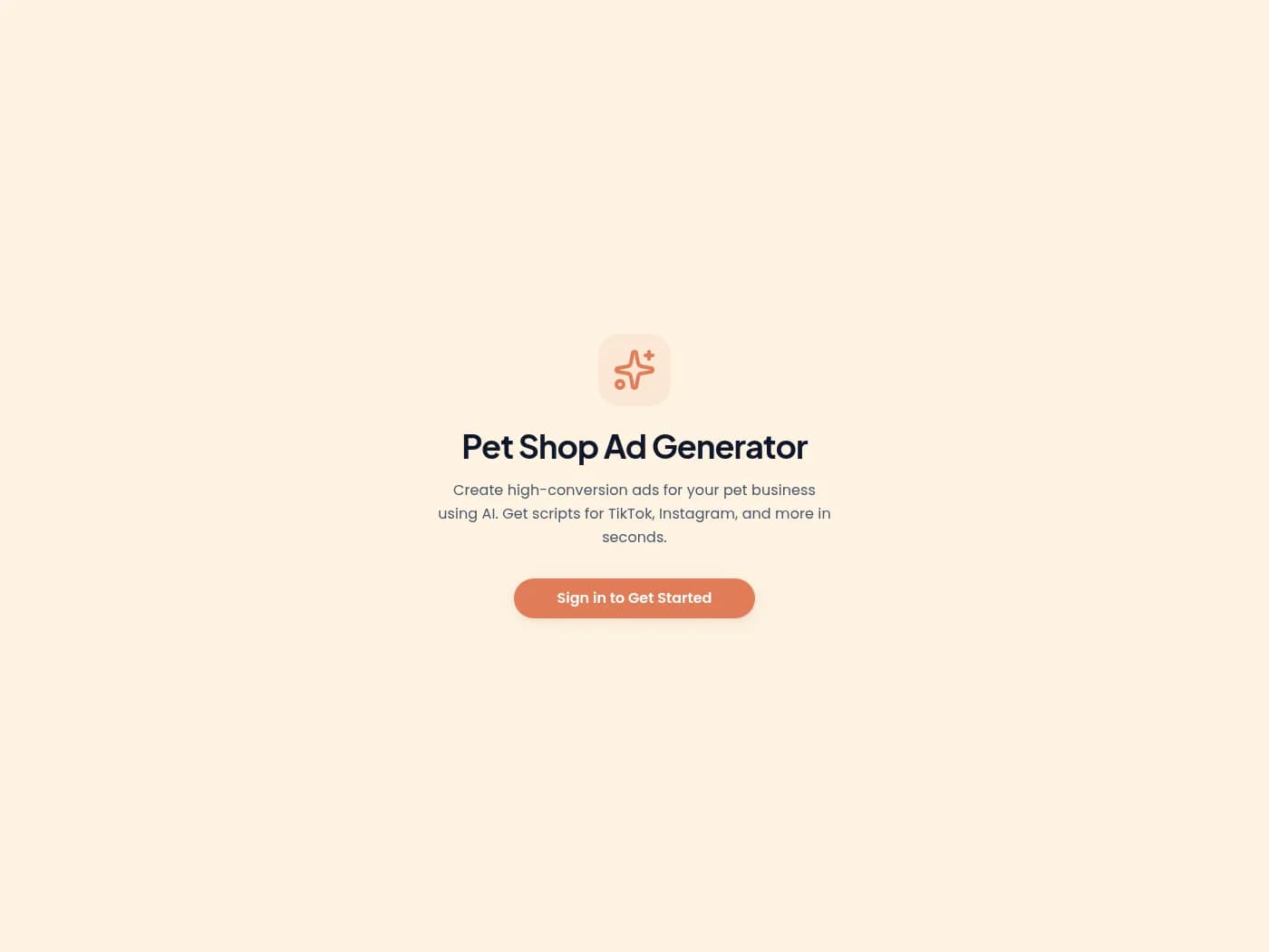 Pet Shop Ad Generator