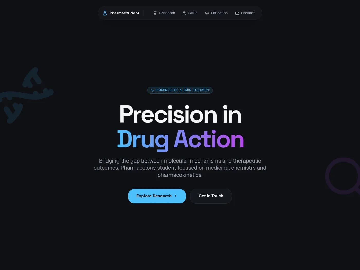 PharmaStudent Profile Site