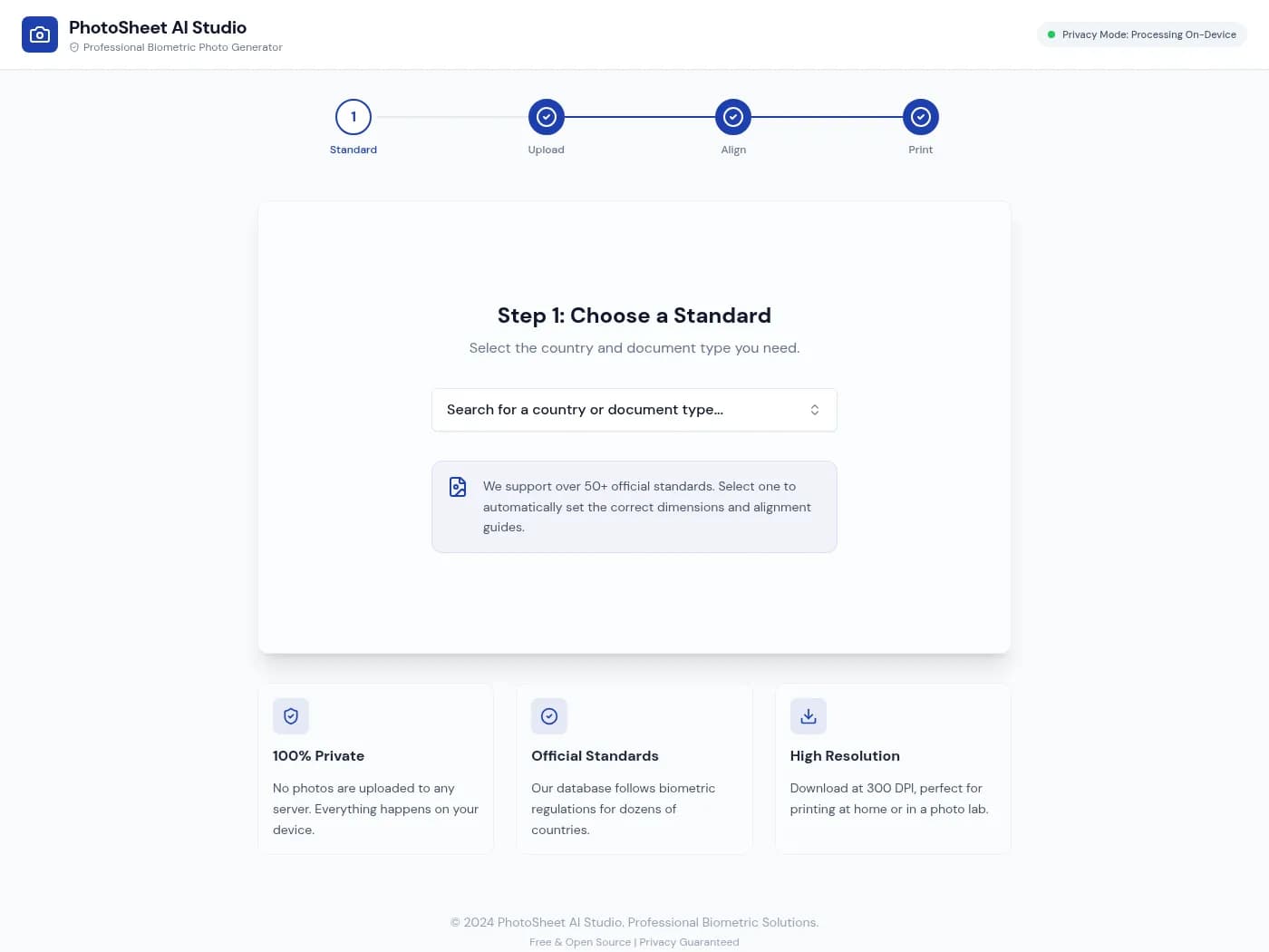 PhotoSheet AI Studio