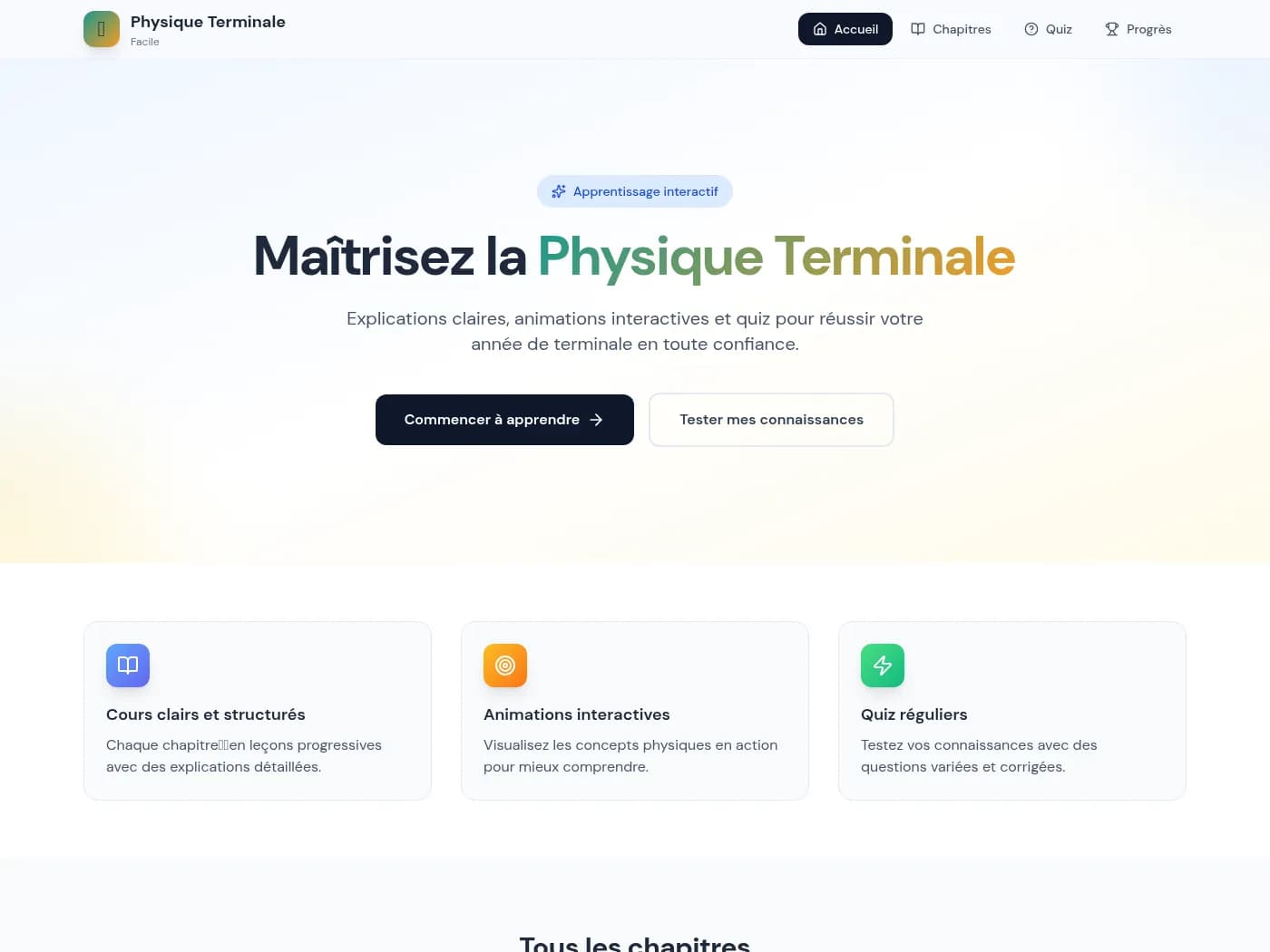 Physique Terminale Facile
