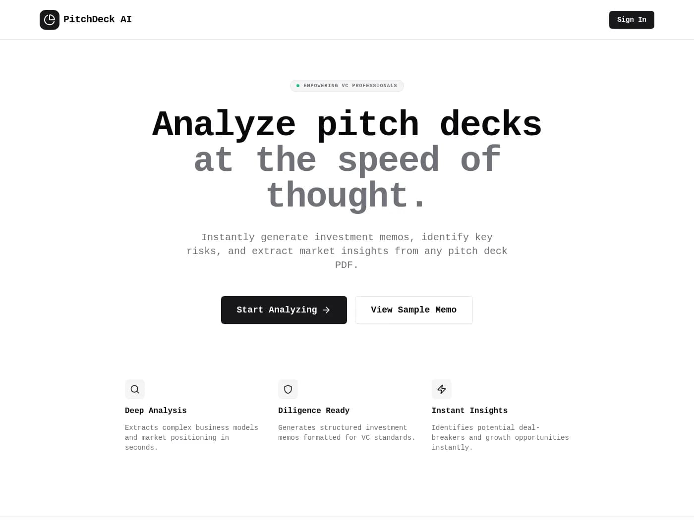 PitchDeck Analyzer