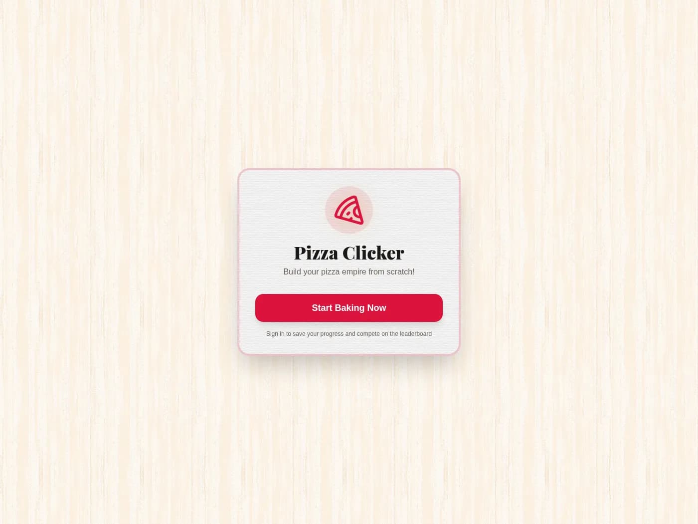 Pizza Clicker Game
