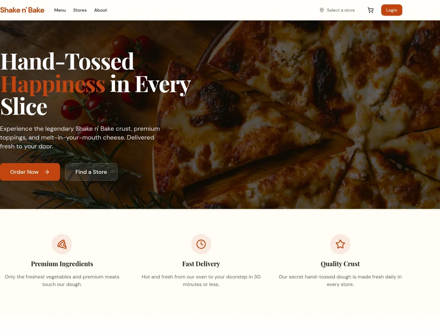 Shake n' Bake Pizza Site