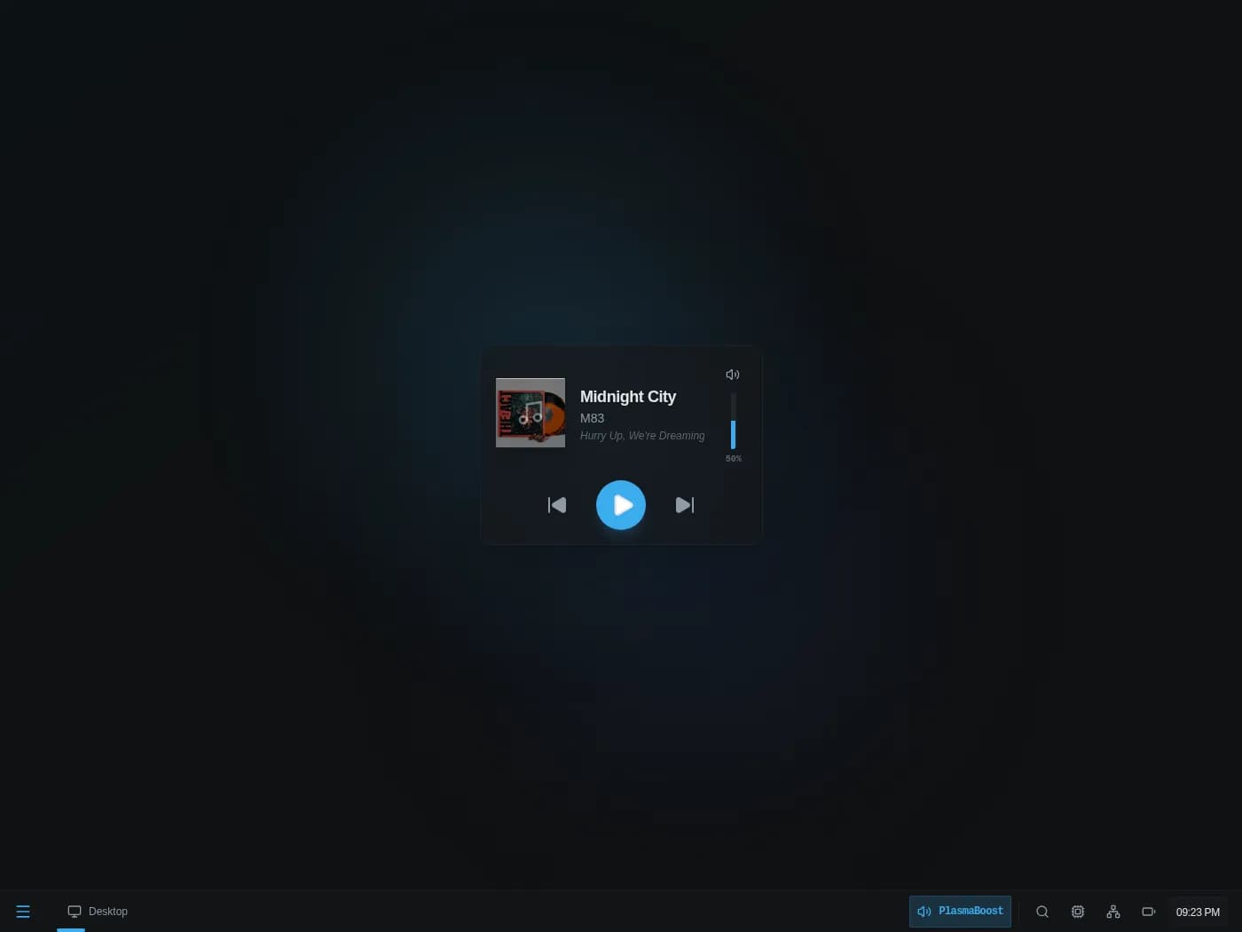 Plasma media volume control