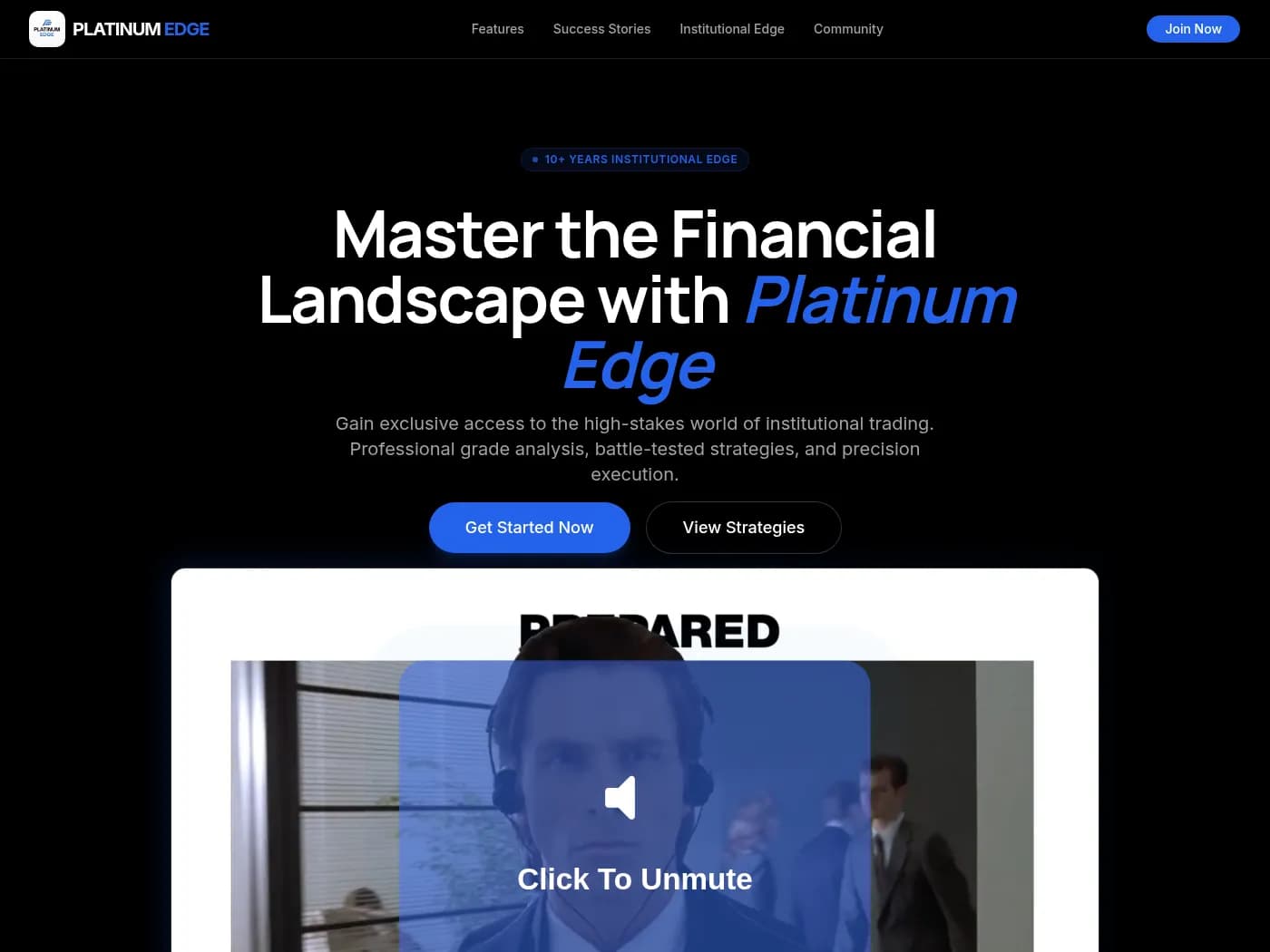 Platinum Edge Trading Landing