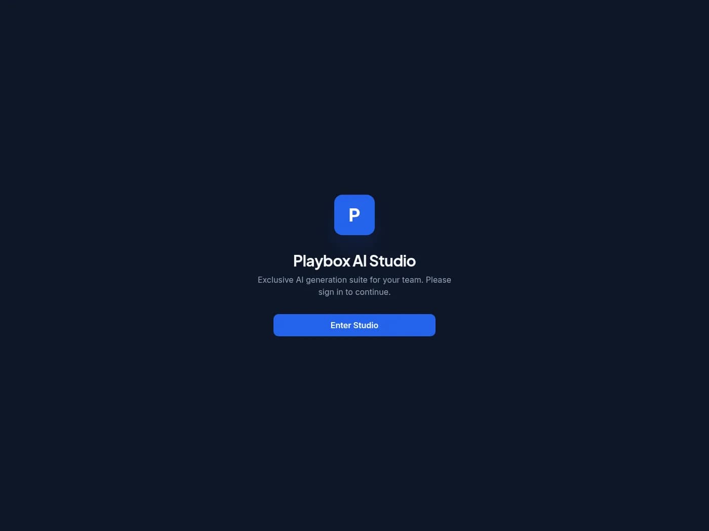 Playbox AI Studio