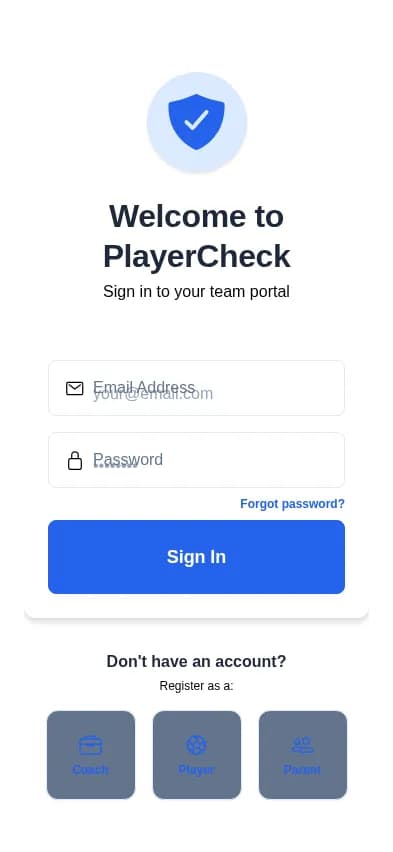 PlayerCheck Team Platform