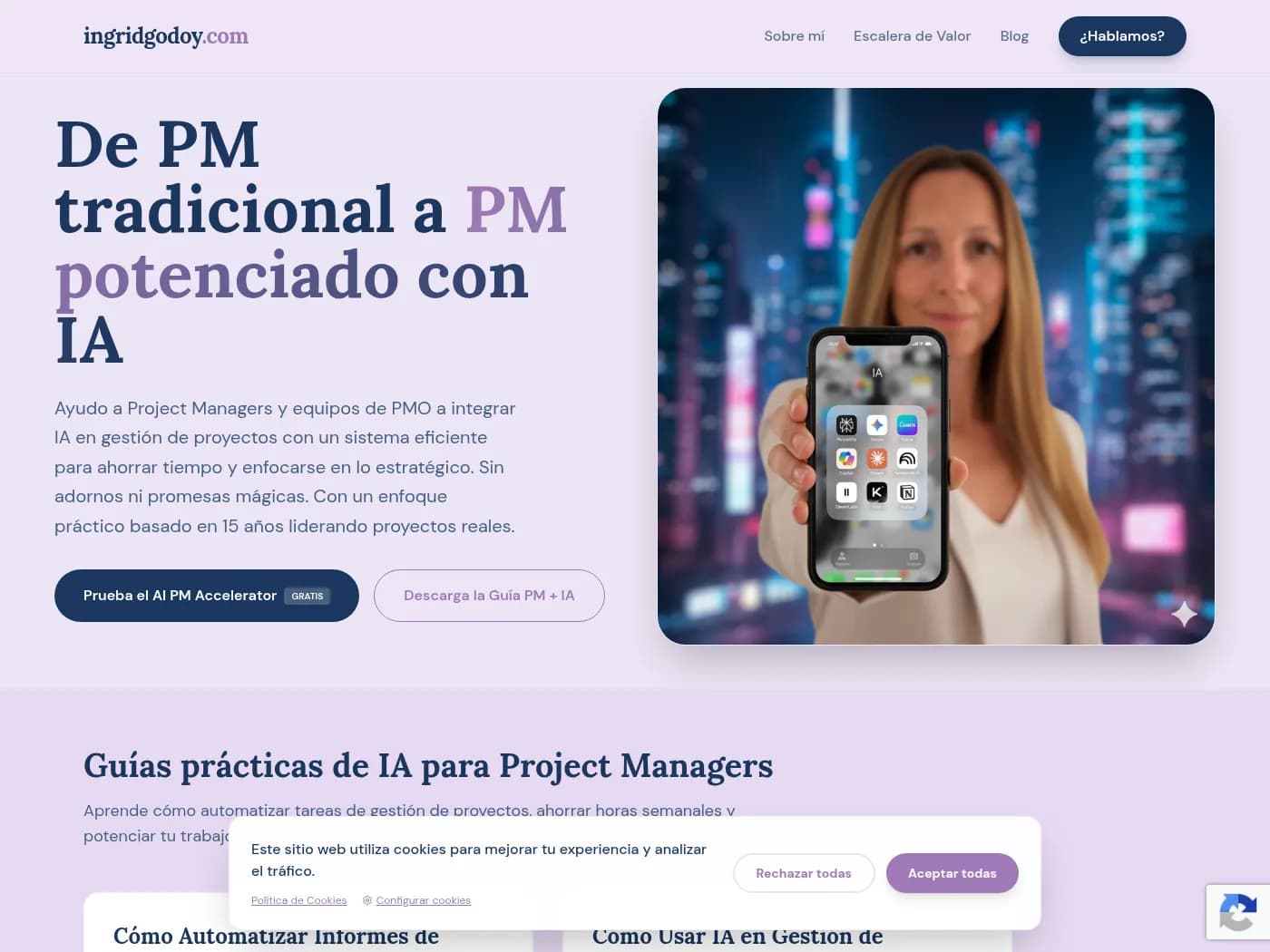 PM + AI: Ingrid Godoy’s Premium Project Management Website