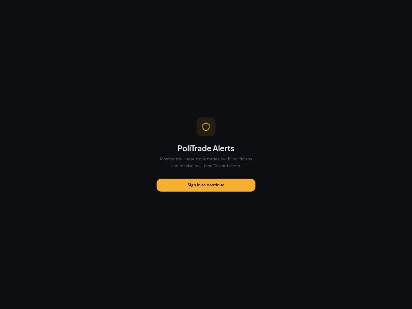 PoliTrade Alert Dashboard