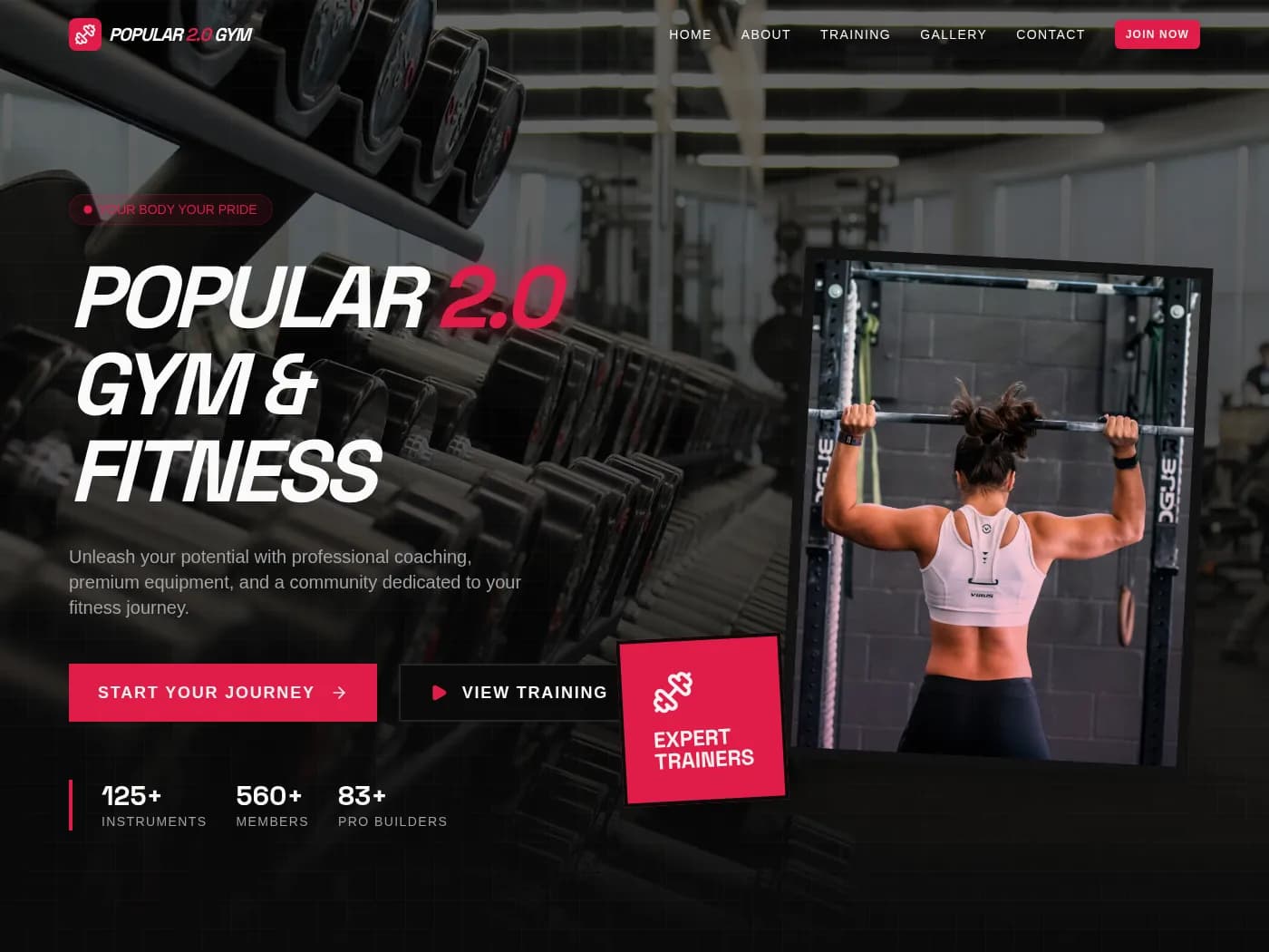 Popular Gym Website