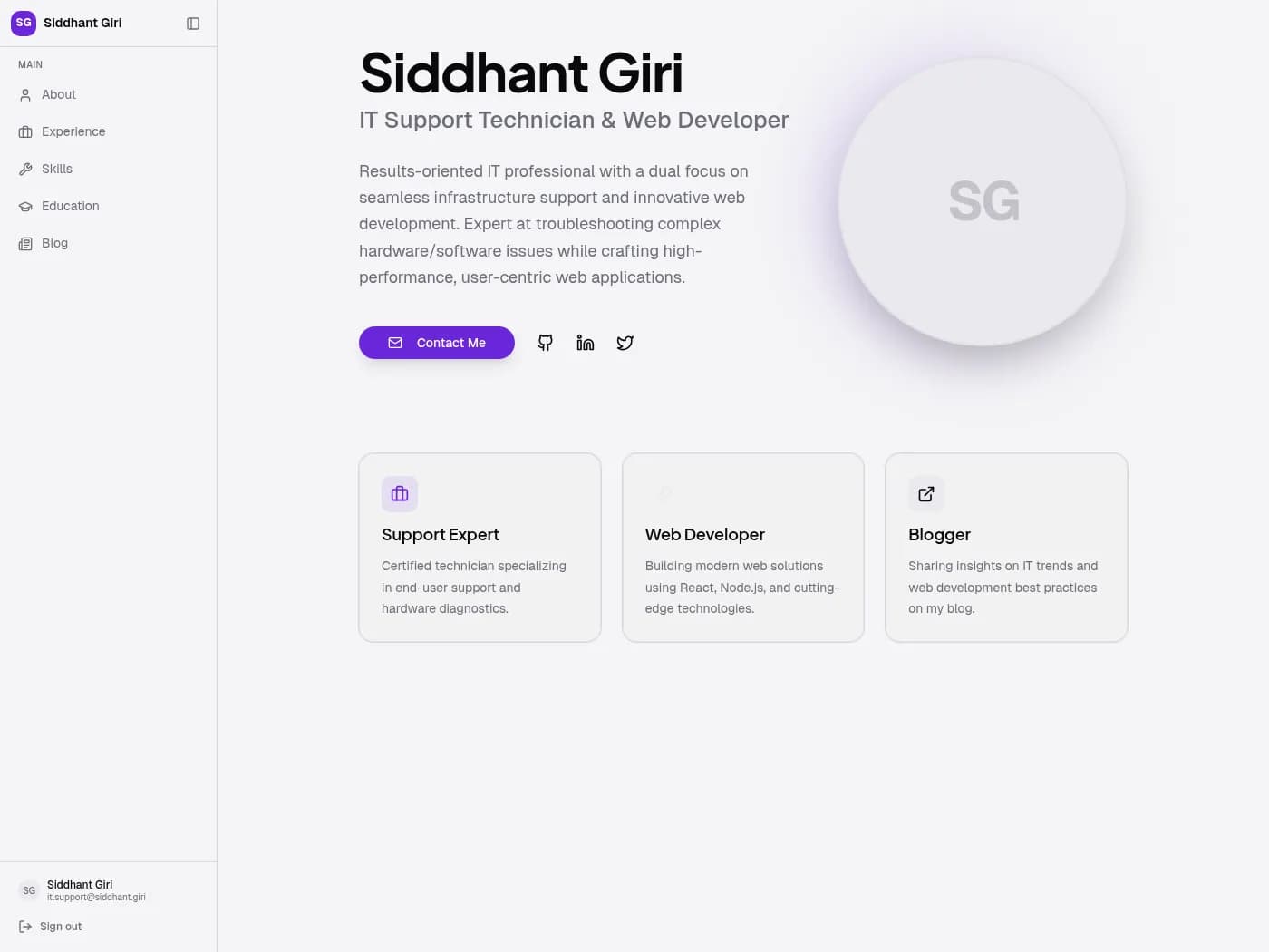 Personal Portfolio Site