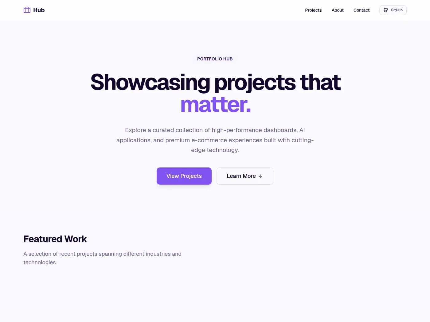 Project Portfolio Hub