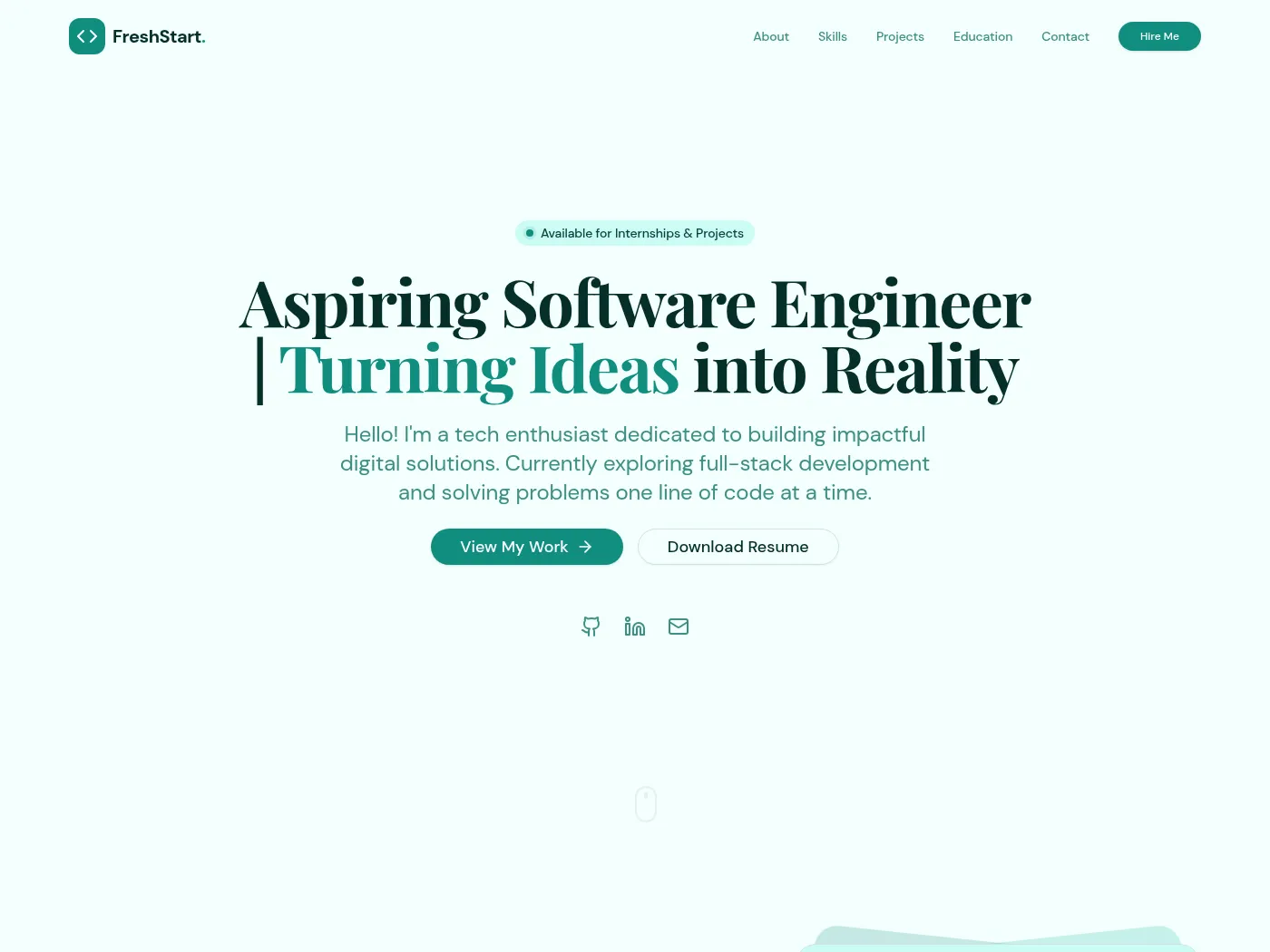 FreshStart Portfolio