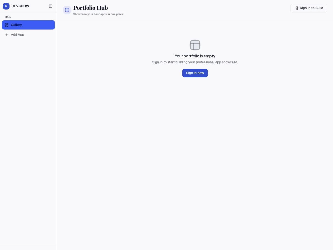 DevShow Portfolio Hub
