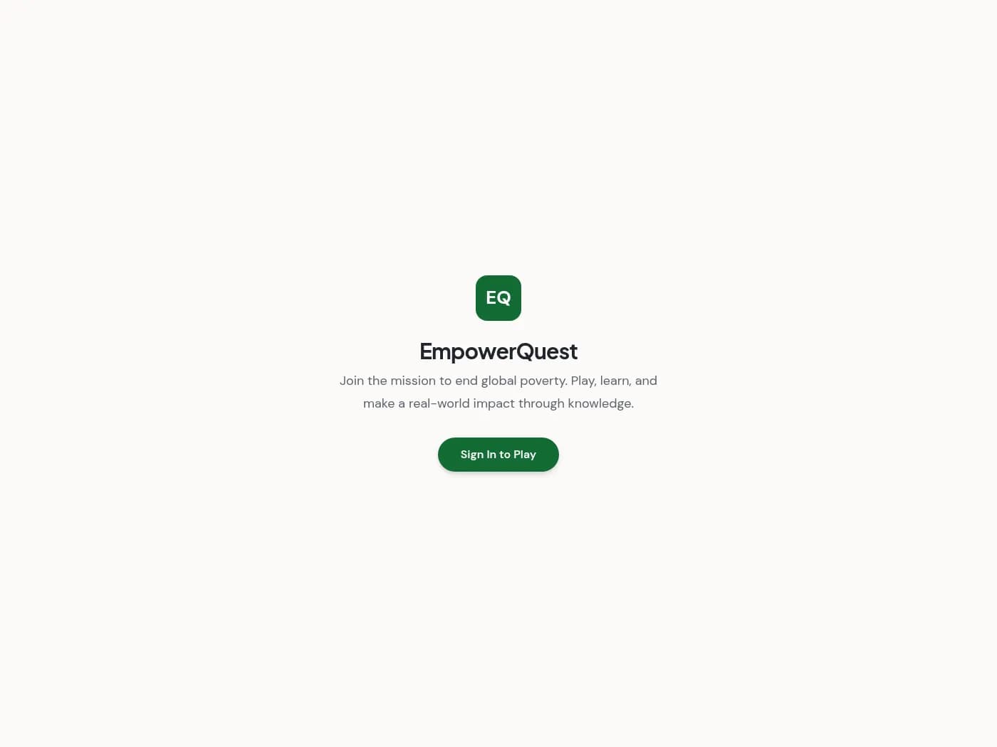 Poverty Support Quiz Game