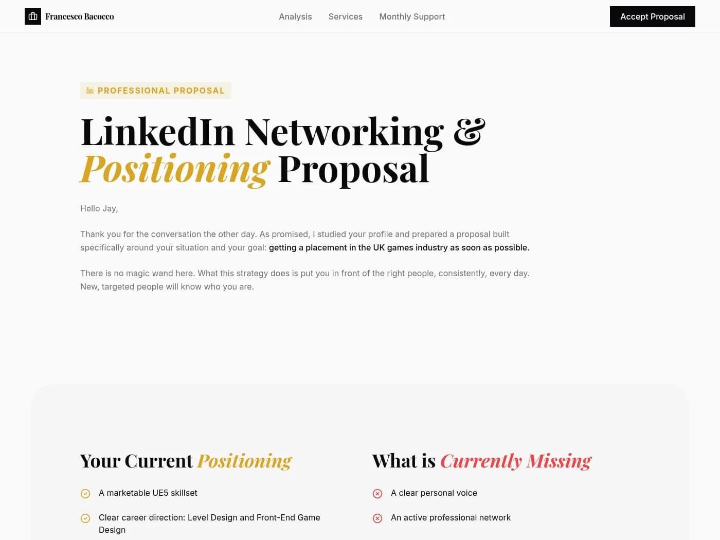 Premium Proposal Pages