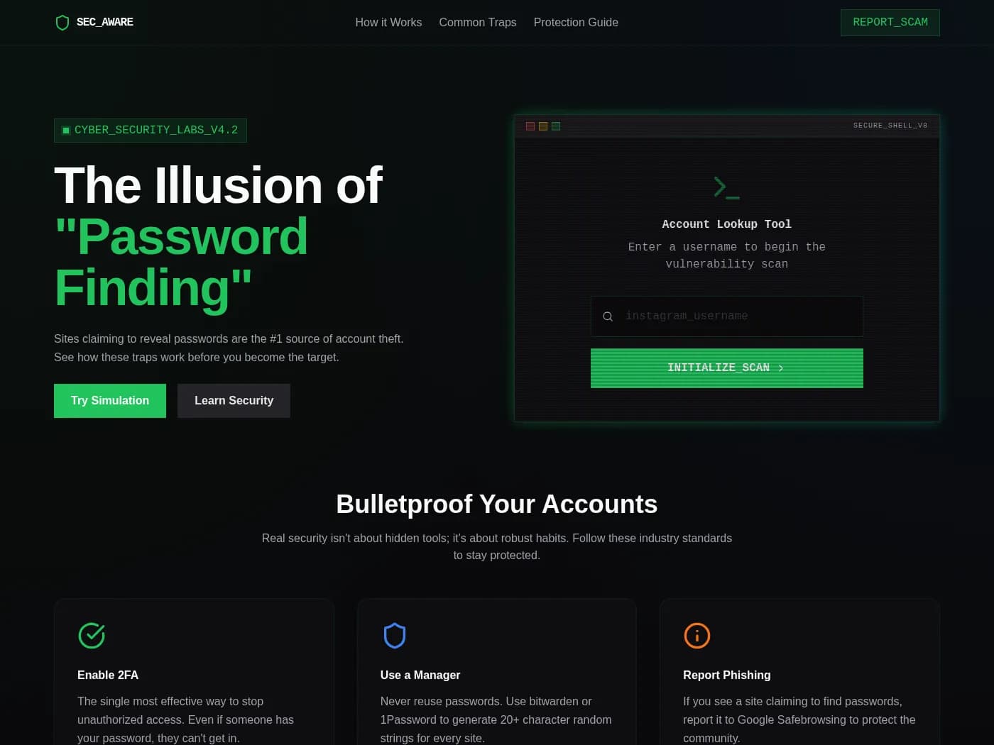 Password Finder Awareness