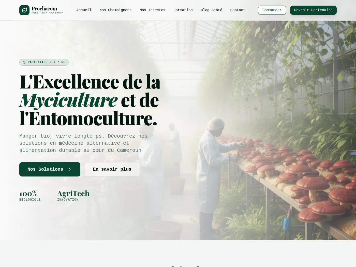 Prochacom AgriTech Landing