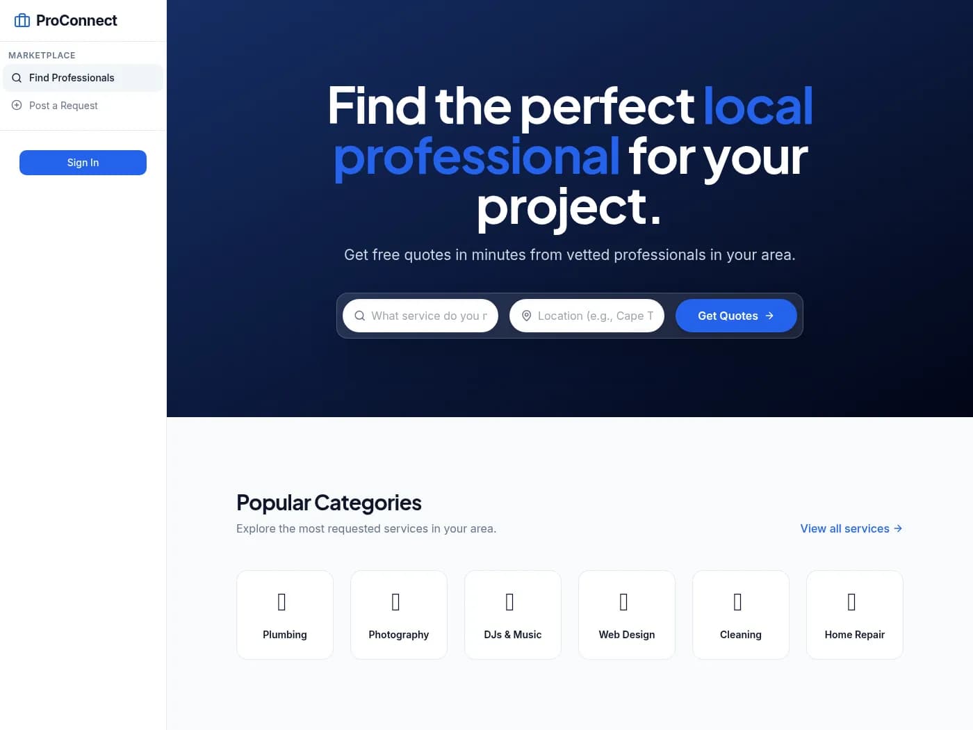 ProConnect Marketplace