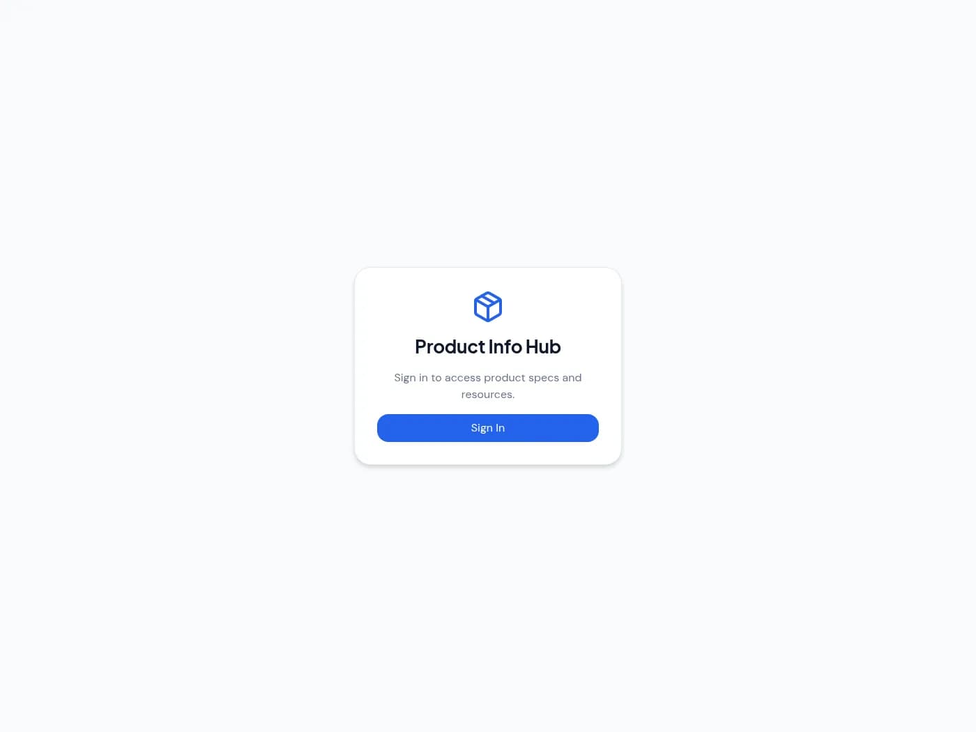 Product Info Hub