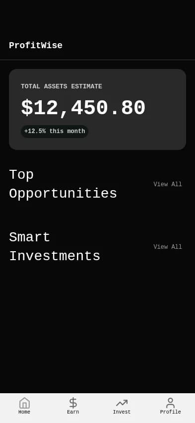 ProfitWise Finance App