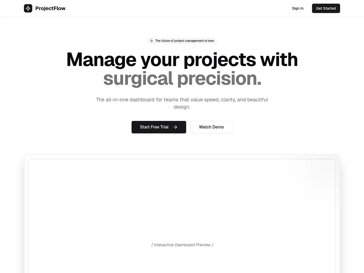 ProjectFlow Dashboard