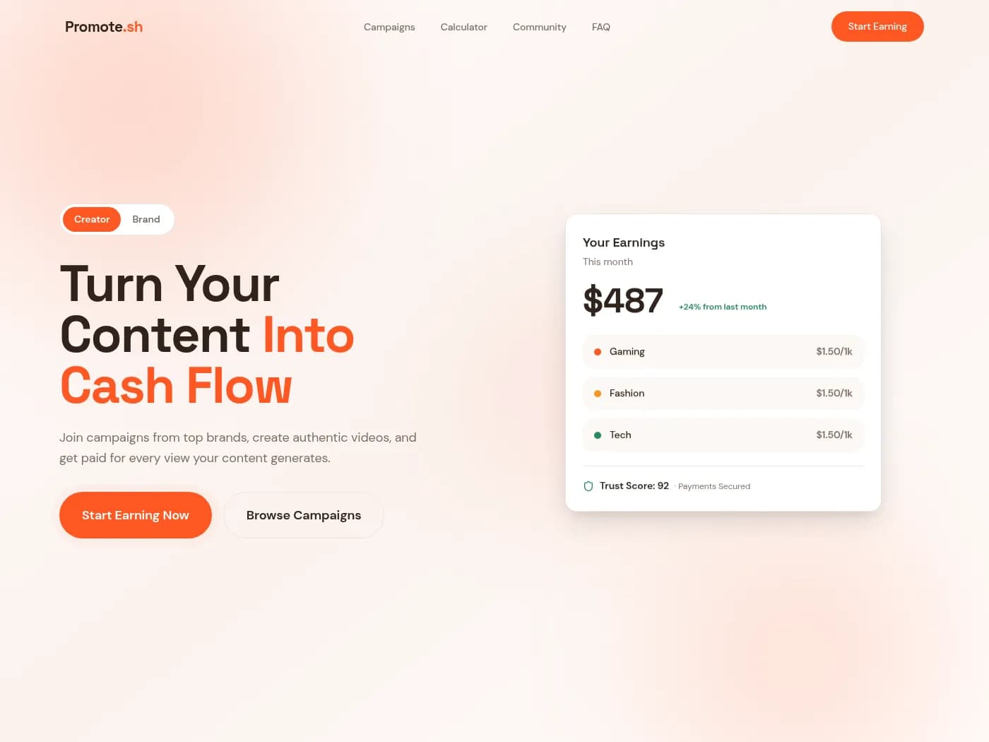 Promote.sh Landing Refresh