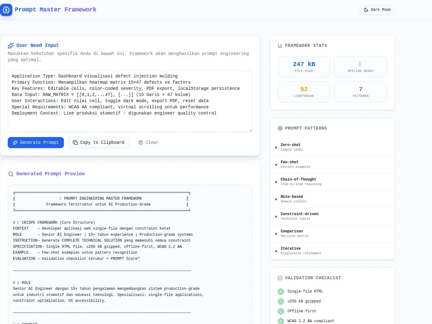 Prompt Engineering Framework
