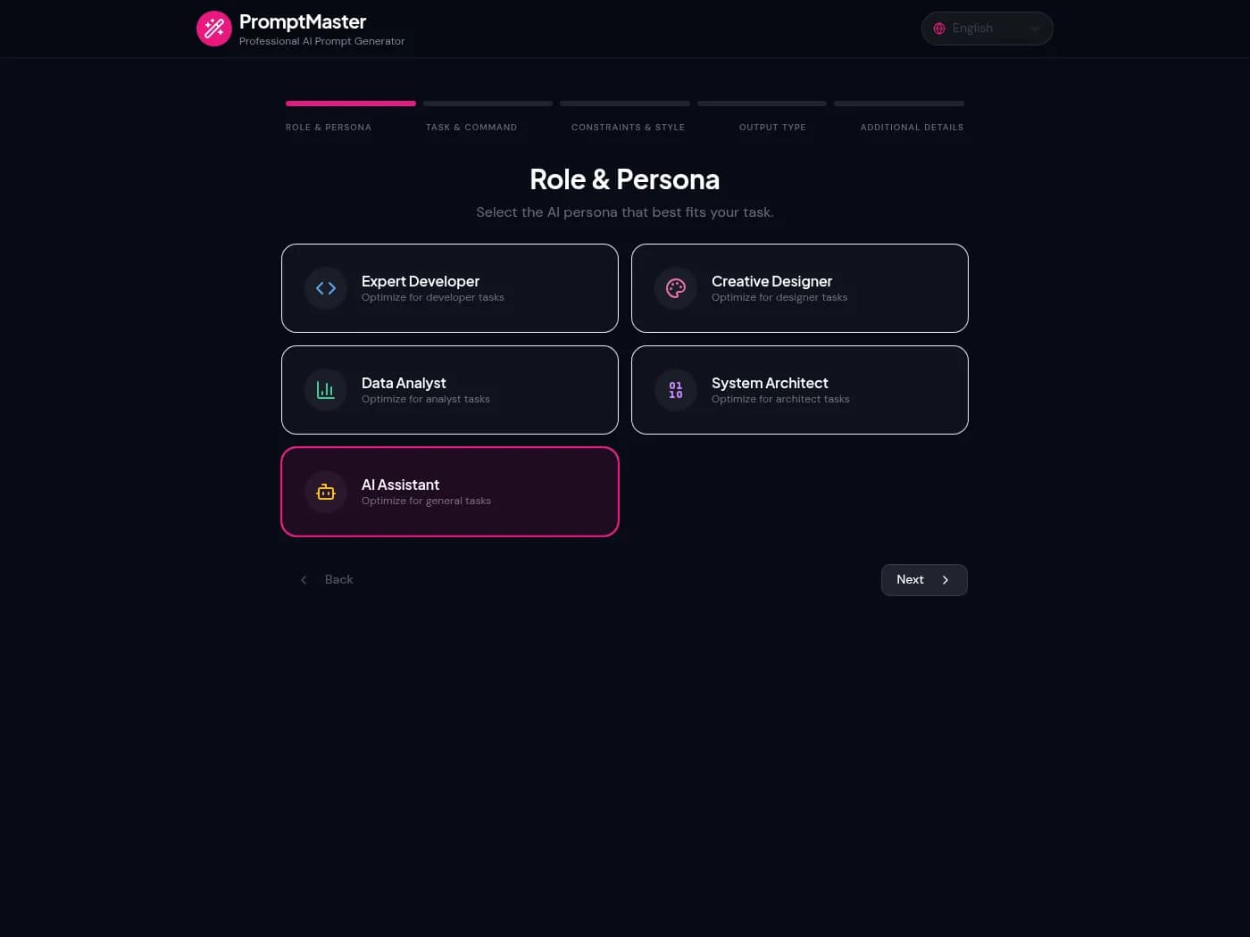 PromptMaster Multilingual Generator
