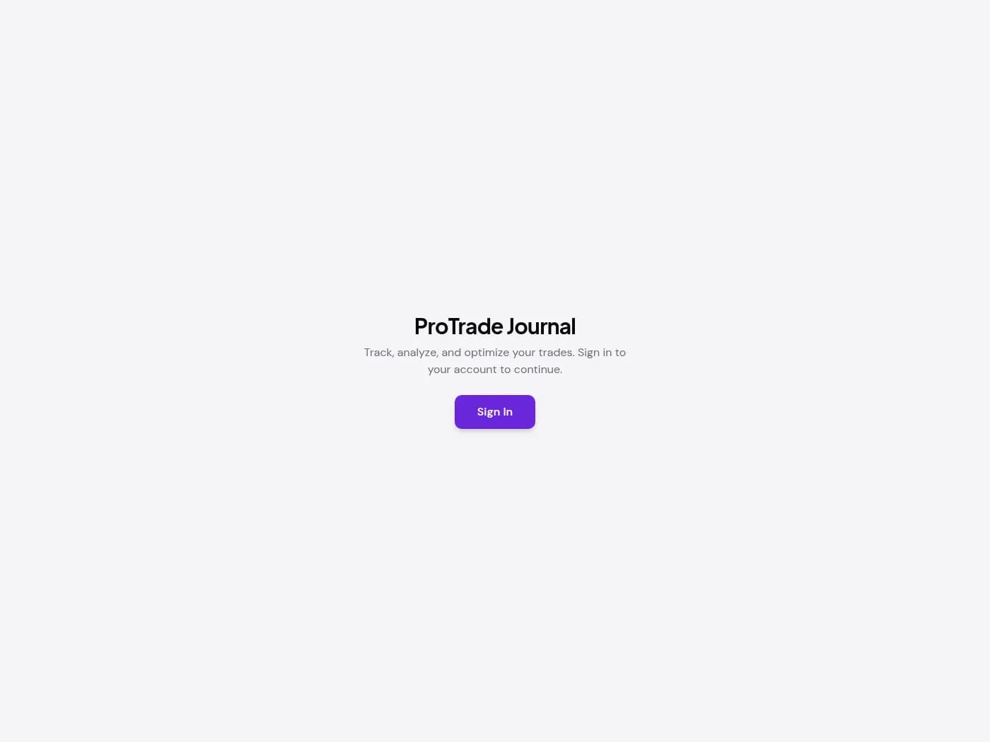 ProTrade Journal