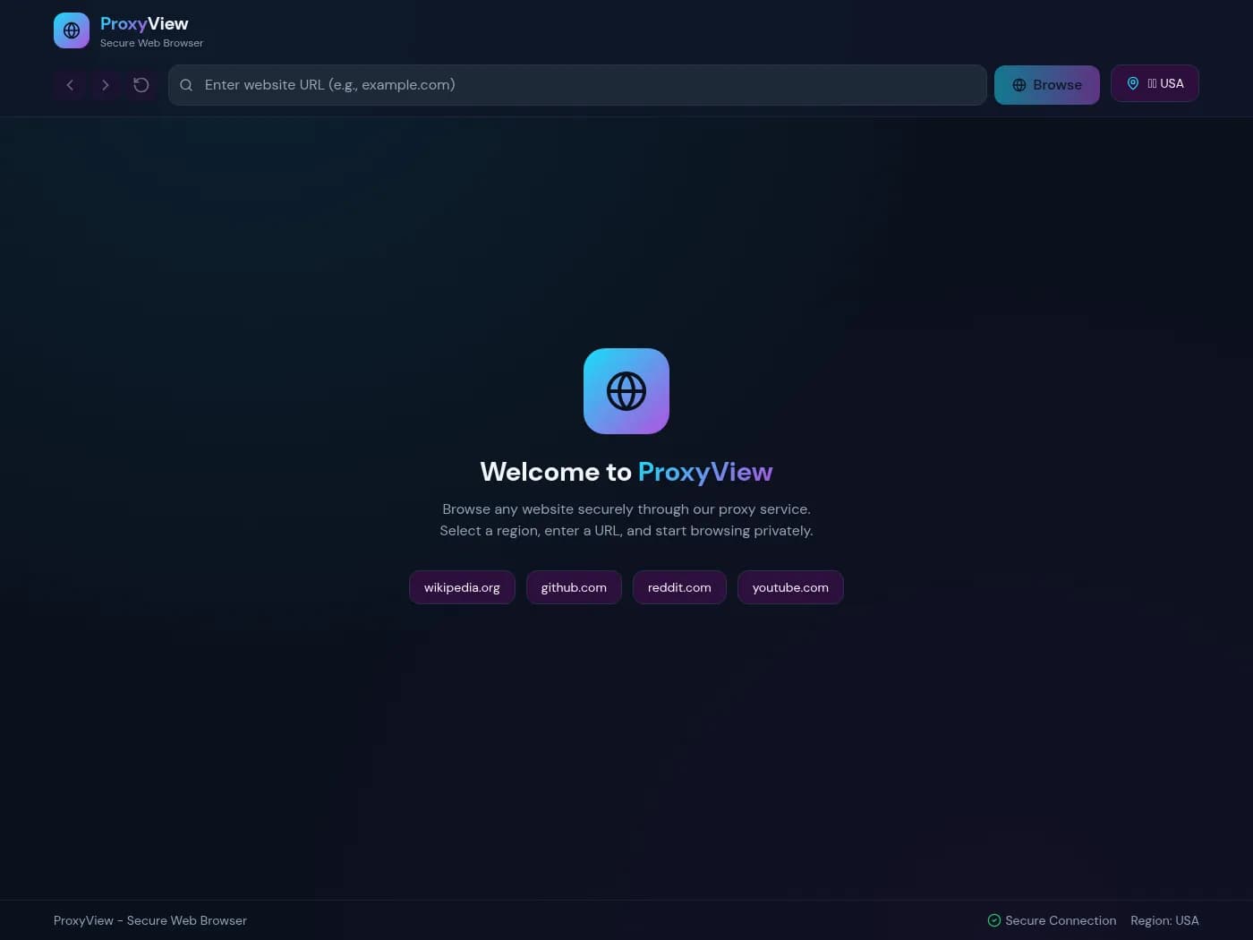 ProxyView Web Browser