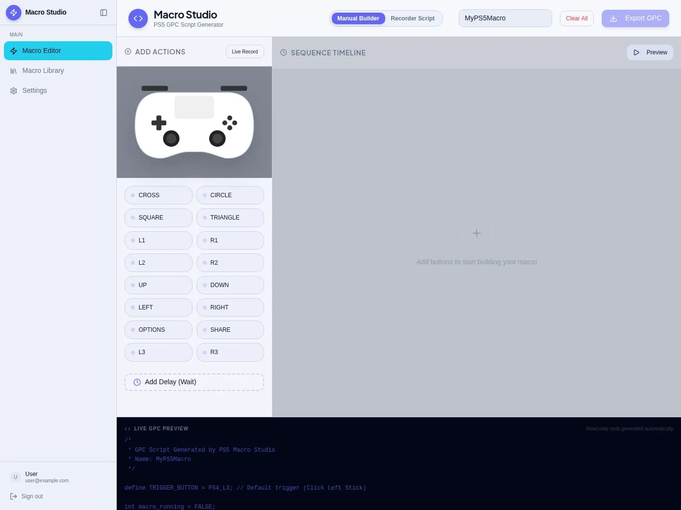 PS5 Button Macro Tool