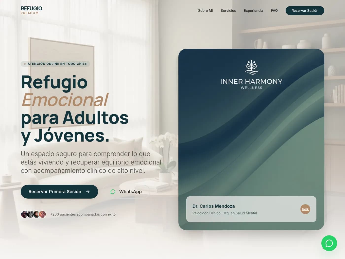 Refugio Premium Psicólogo Web