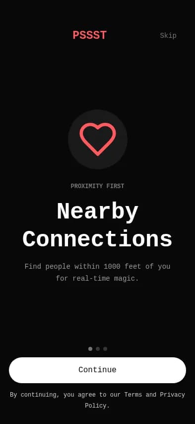 PSSST Dating App