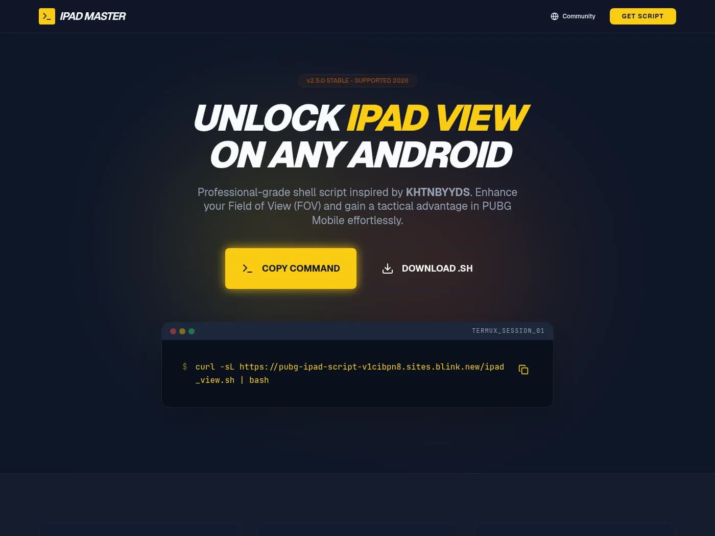 PUBG iPad View Script