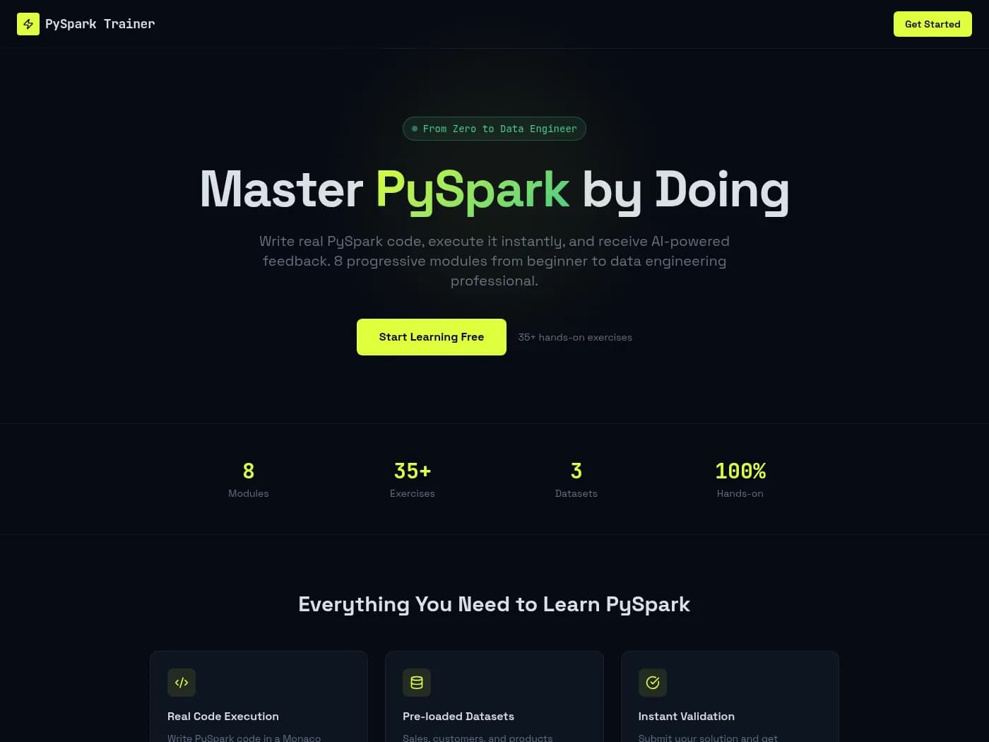 PySpark Trainer Platform