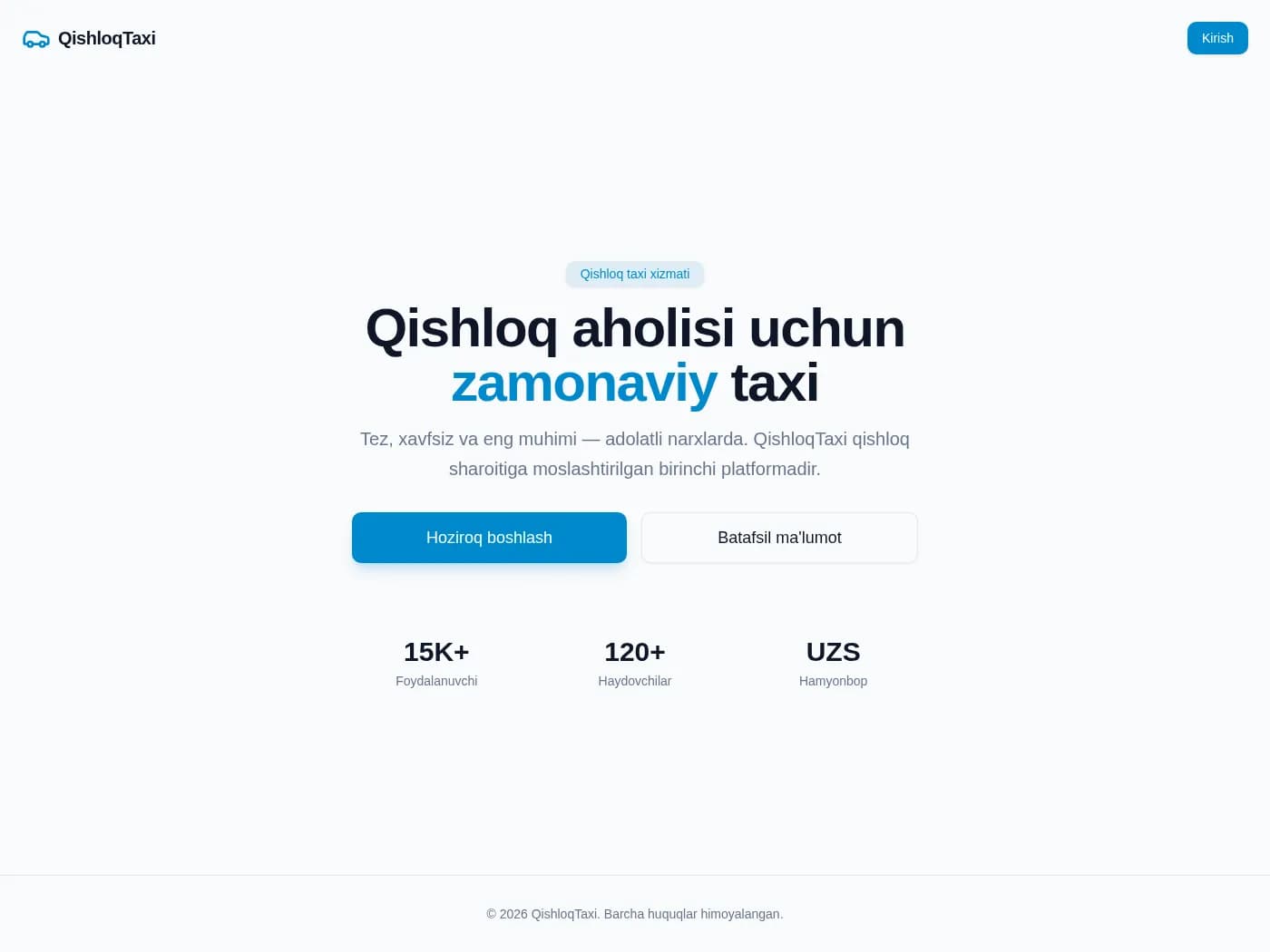 QishloqTaxi Bot