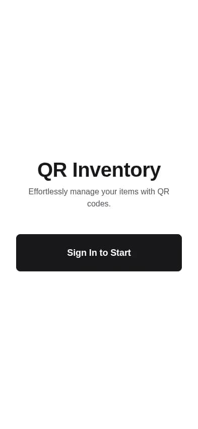 QR Inventory Mobile App