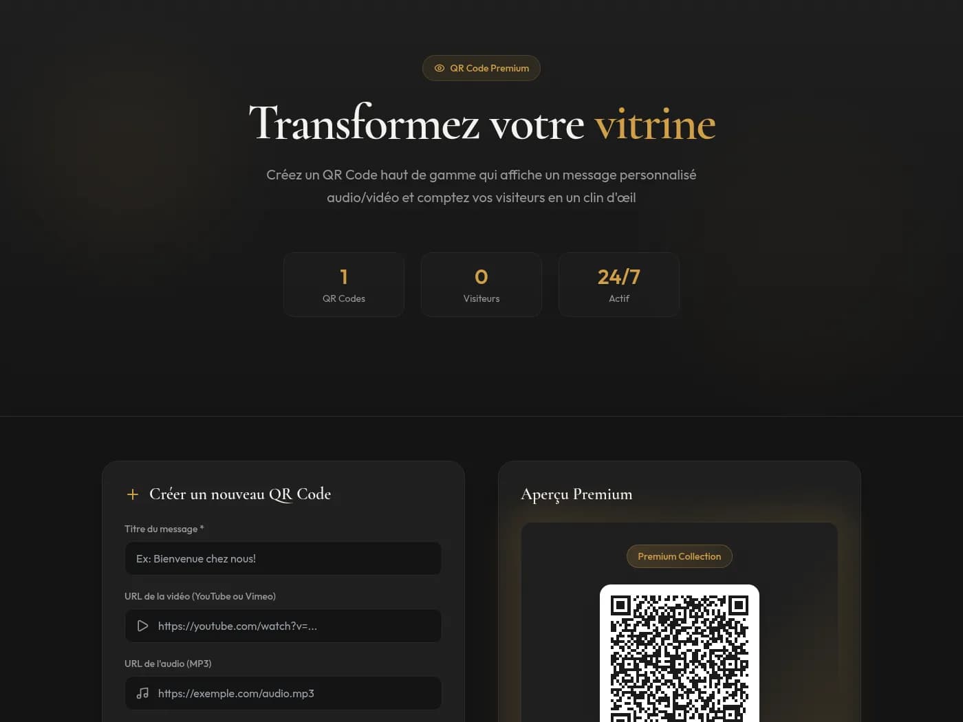 QR Vitrine Premium