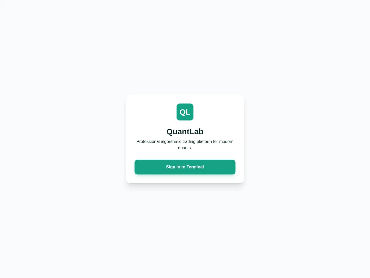 QuantLab Web Platform