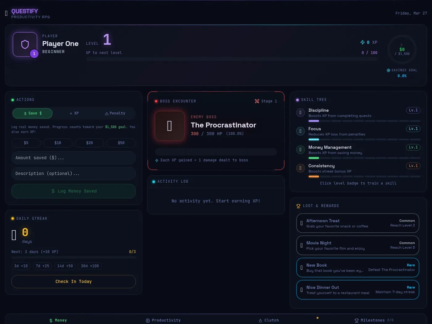 Questify, Level Yourself Up