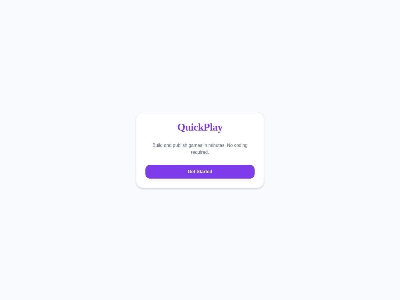 QuickPlay Game Builder