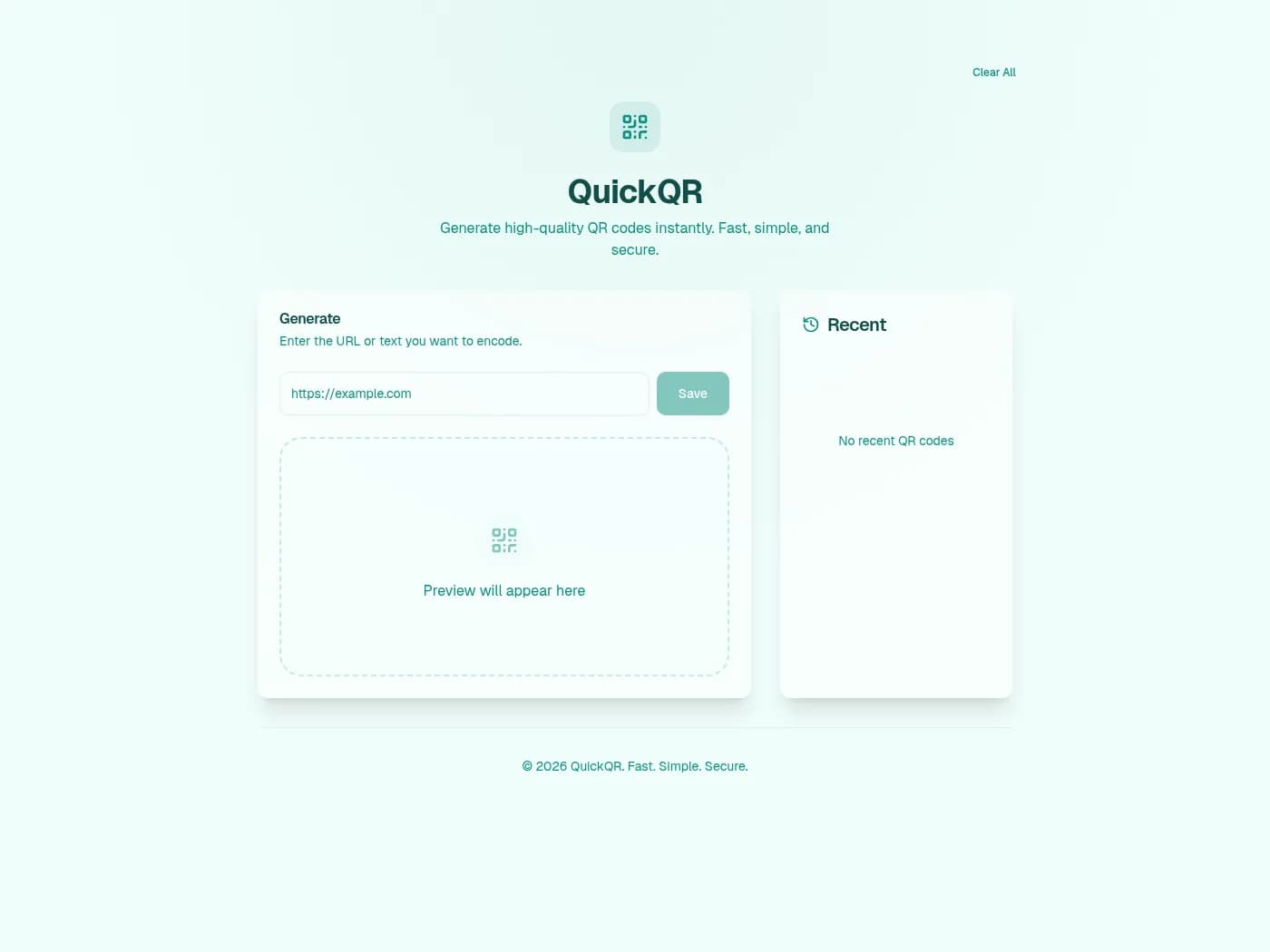 QuickQR Generator