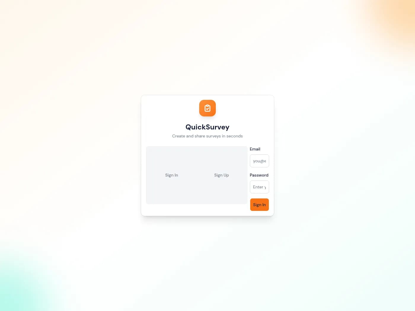 QuickSurvey Portal