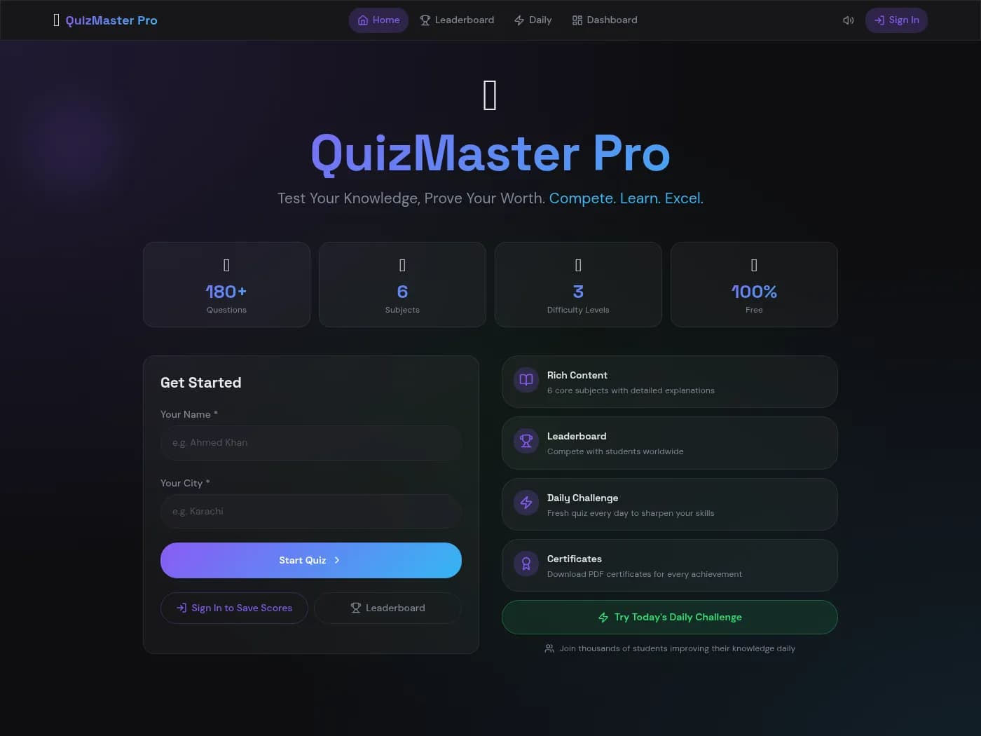 QuizMaster Pro