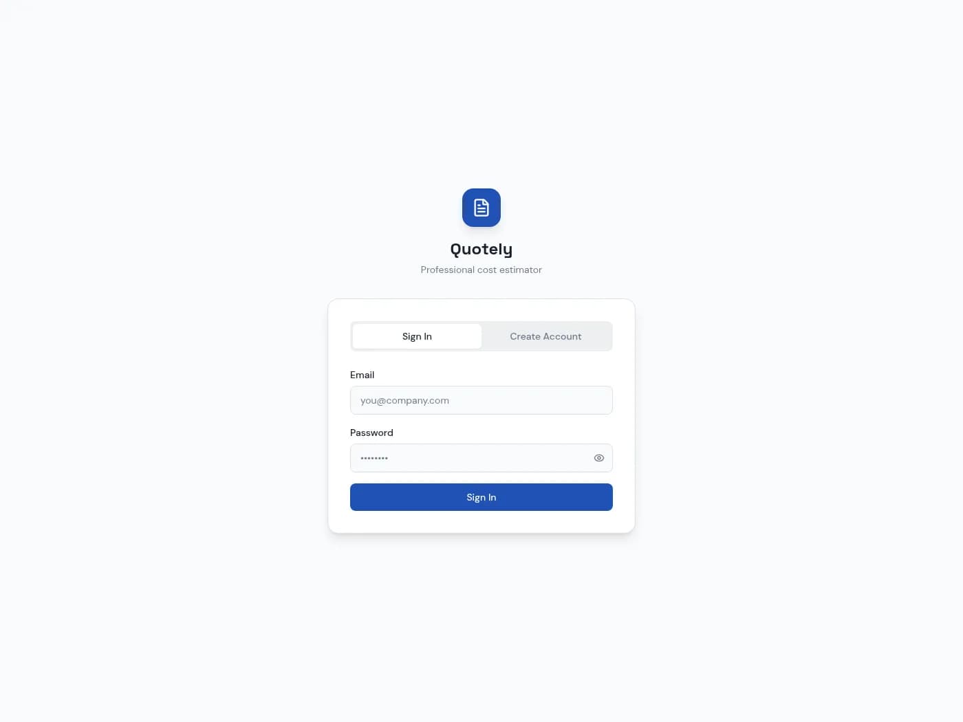 Quotely Cost Estimator