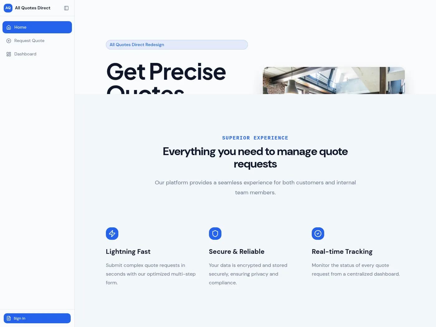 All Quotes Direct Redesign