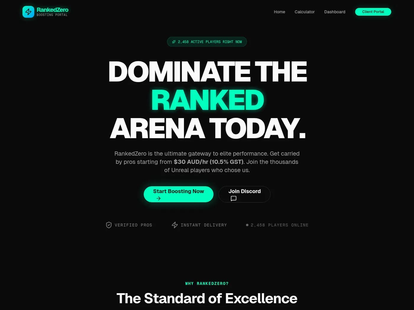 RankedZero Boosting Portal
