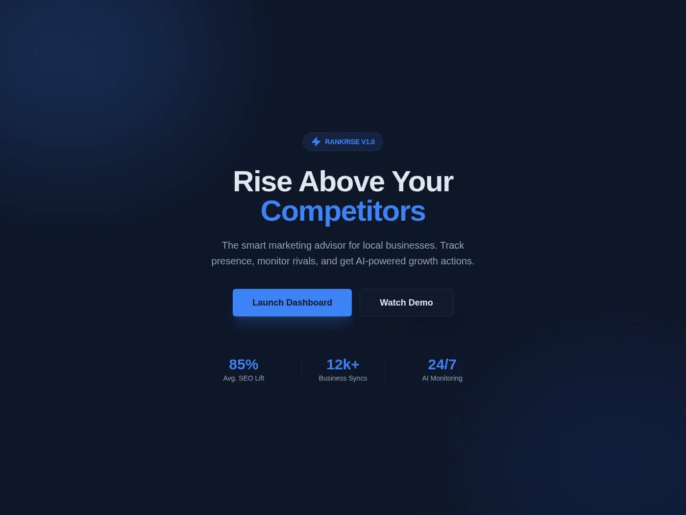 RankRise Intelligence Dashboard