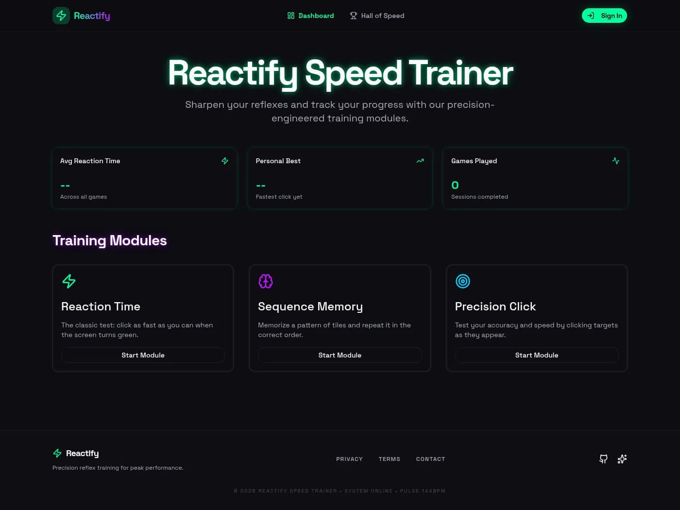 Reactify Speed Trainer